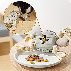 Sedioso Dog Toys, Multi-Function Dog Chew Toy for Teeth Cleaning, Dog Food Dispensing Toys for Medium, Large Dogs (Turtle, Grey)