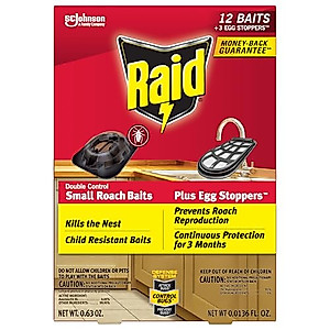 Raid Roach Killer Baits, Plus Egg Stoppers, 12 count