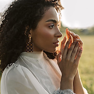 OLYCRAFT 4x5 Inch Clay Stencils Floral Pattern Silk Screen for Polymer Clay Diamond Tufted Silk Screen Stencils Mesh Transfer Stencils Plant Theme Mesh Stencil for Polymer Clay Jewelry Making