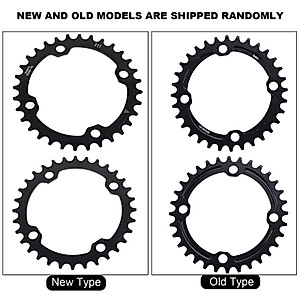 Alomejor Bike Chain Ring 32/34/36/38T BCD 104 Mountain Bike Steel Single Crank Chain Ring Repair Parts for Outdoor Cycling(32T Black)