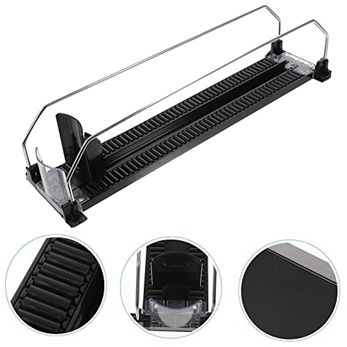 HEMOTON Propeller Canned Food Organizer for Pantry Drink Pusher Glide for Fridge Soda Can Organizer for Refrigerator Soda Dispenser Drink Holder To Rotate Manager Plastic Storage Box