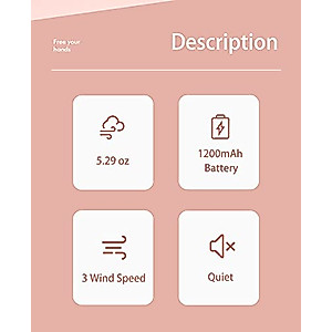 Amadething Portable Neck fan, Rechargeable Personal Cooling Device,portable fan for travel , portable fan handheld, mini fan portable, Necklace Fan, Fan Necklace with 3 Wind Speed (Green)