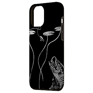iPhone 12 Pro Max Bass Fishing Bass Rising Lilly Pad Largemouth Bass Case