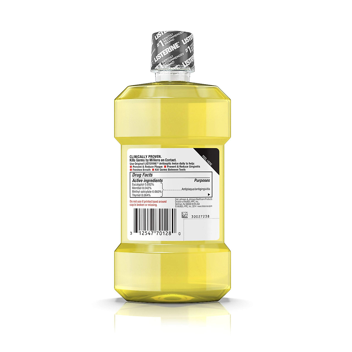 Listerine Original Oral Care Antiseptic Mouthwash with Germ-Killing Formula to Fight Bad Breath, Plaque and Gingivitis, 250 mL