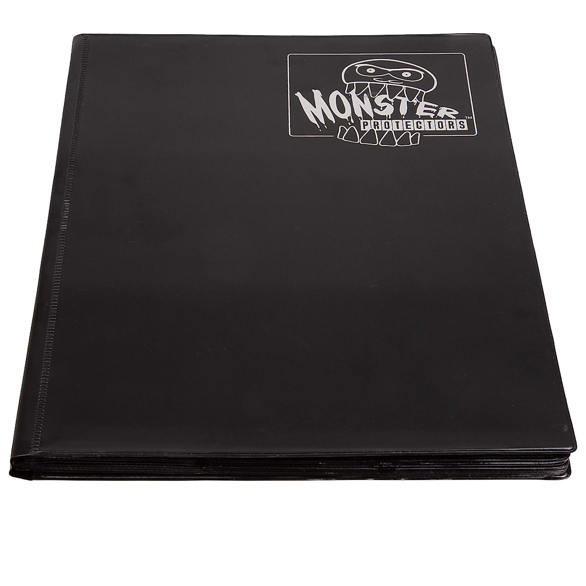 Monster Protectors 9-Pocket Matte Black Trading Card Album with Anti-Theft Padded Pages - Holds 360 Cards