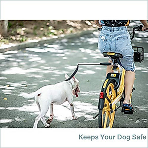 Unicam Retractable Bicycle Dog Leash, Hands Free Bike Leash for Pet Dogs, Safety Dog Bike Leash Fit for Outdoor Exercise, Dog Walking Essentials, Easy to be Installation and Removal.
