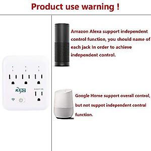 KMC Smart Tap 2-Pack, 4-Outlet Smart Plug WiFi Outlet Wall Tap, Energy Monitoring, Works with Alexa and Google Home, Remote Control Your Devices from Anywhere, No Hub Required, ETL Certified, White