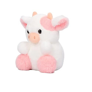 GracesDawn Cow Plush Toy, Plush Pillow Cow Toy, Palm Cows Plush Stuffed Animal Toy, Cartoon Cute Pink Cow Plush Toy, 7.8 inches high