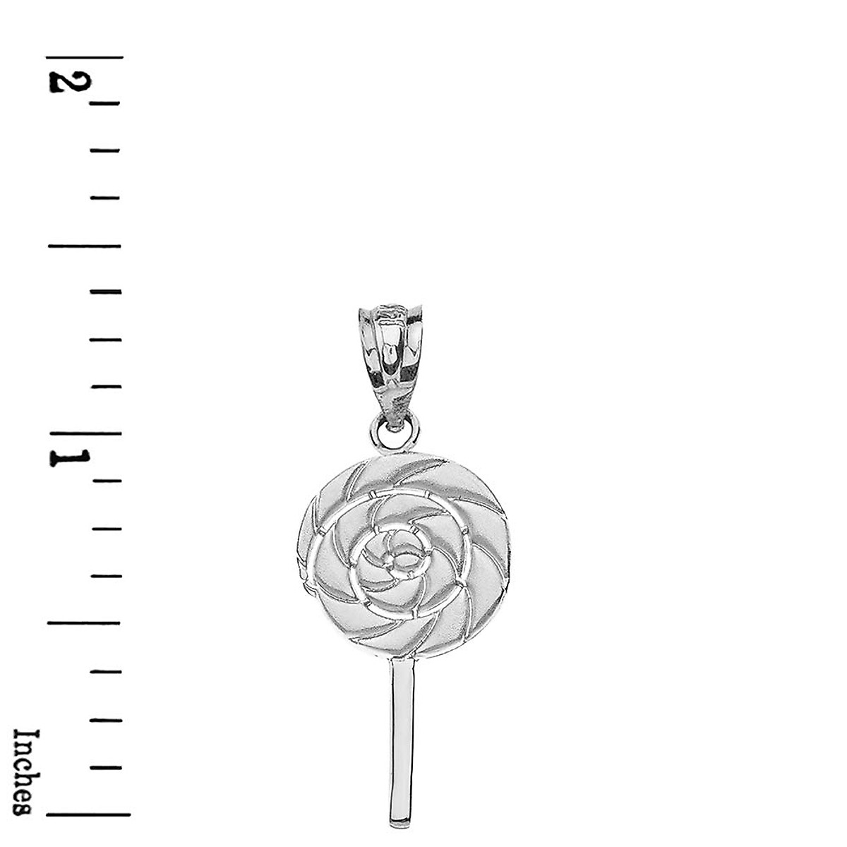 Claddagh Gold Solid 925 Sterling Silver Retro Candy Swirl Lollipop Charm Pendant