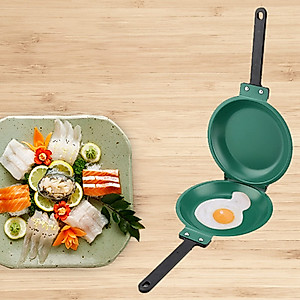 Double-sided non-stick ceramic coated flip pan pancake maker for even heat for making pancakes, toasts and omelettes, home kitchen cookware