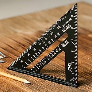 Mr. Pen- Rafter Square, Metal Square, 7 Inch, Carpenters Square, Square Tool, Metal Square Ruler, Carpentry Squares, Woodworking Square, Square Angle Tool, Aluminum Rafter Square, Carpenter Square