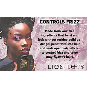 Lion Locs Hair Locking Dreads Moisturizer for Dreadlocks, Locks, Microlocs, Interlocks, Braids, Fauxlocs, Sisterlocks | - Large Container Residue and Build-Up Free (8oz) (Regular)