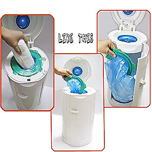 Honeymomo Baby Bathing Diaper refill bags 35 Bags 1050 Counts Fully Compatible with Arm&Hammer Disposal System Diaper Pail Snap, Seal and Toss Refill Bags