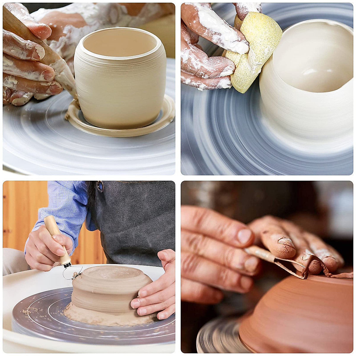 Nozomy Clay Tools,12PCS Pottery Clay Sculpting Tool Set