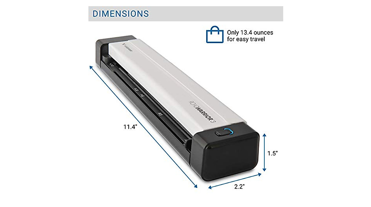 Visioneer RoadWarrior 3 Mobile Document Scanner - Fast & Portable