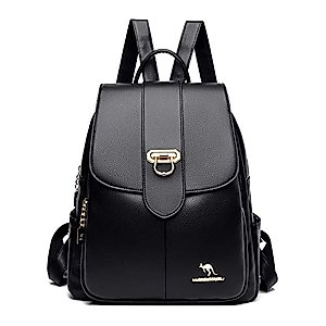Women Fashion Backpack Purse Travel Rucksack Girls Casual Daypacks (Black)
