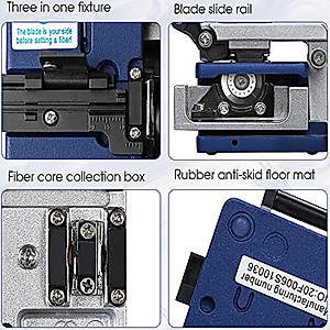 GOODOO FTTH Fiber Optic Cable Cold Connect Tools Kit Bag Visual Fault Locator Fiber Cleaver SC FC Connector Optical Power Meter Finder Cable Tester Stripper Tool Dust Free Paper Assembly Termination