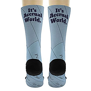 Accounting Socks It's Accrual World 1-Pair Novelty Crew Socks