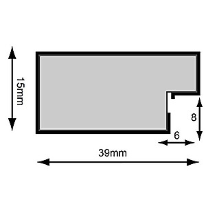 FRAMES BY POST FBPLONDONBLACKFRAMEWITHBLACKMT50404030CM 39 x 15 mm Wide London Photo Poster Frame for Picture 40 x 30cm, 50 x 40 Image Size 40 x 30 cm (Plastic Glass), Black