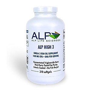 ALP High-3 Omega 3 Fish Oil Supplement - 210-Count