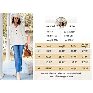 Womens Sweaters Long Sleeve V Neck Button Down Ribbed Knit Sweater Casual Relaxed Fit Pullover Jumper Tops Brown