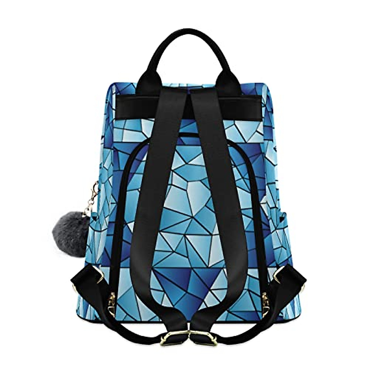 Backpack Purse for Women Fashion Ethnic Jewish Navy Stars Travel Anti-theft School Daypack College Casual Shoulder Bag Medium Size