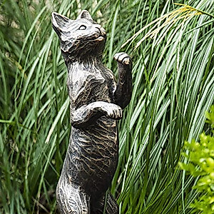 BRECK'S Standing Cat Statue Decorative Figurine Indoor Outdoor Home Decor Garden Yard Lawn Animal Sculpture Decorations