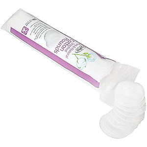 ForPro Professional Collection Pure & Natural Stitched Cotton Rounds for Face, 100% Pure Cotton Makeup Remover Pads, Hypoallergenic, Lint-Free, Vegan & Cruelty-Free, Pack of 4-100 Cotton Pads