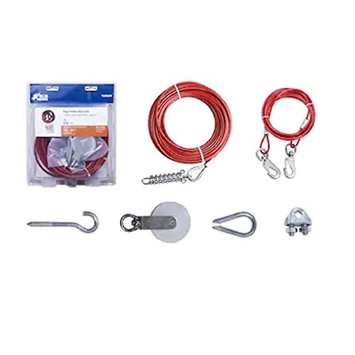 Blue Hawk 75-ft Weldless Galvanized-Red Vinyl Coated Steel Cable