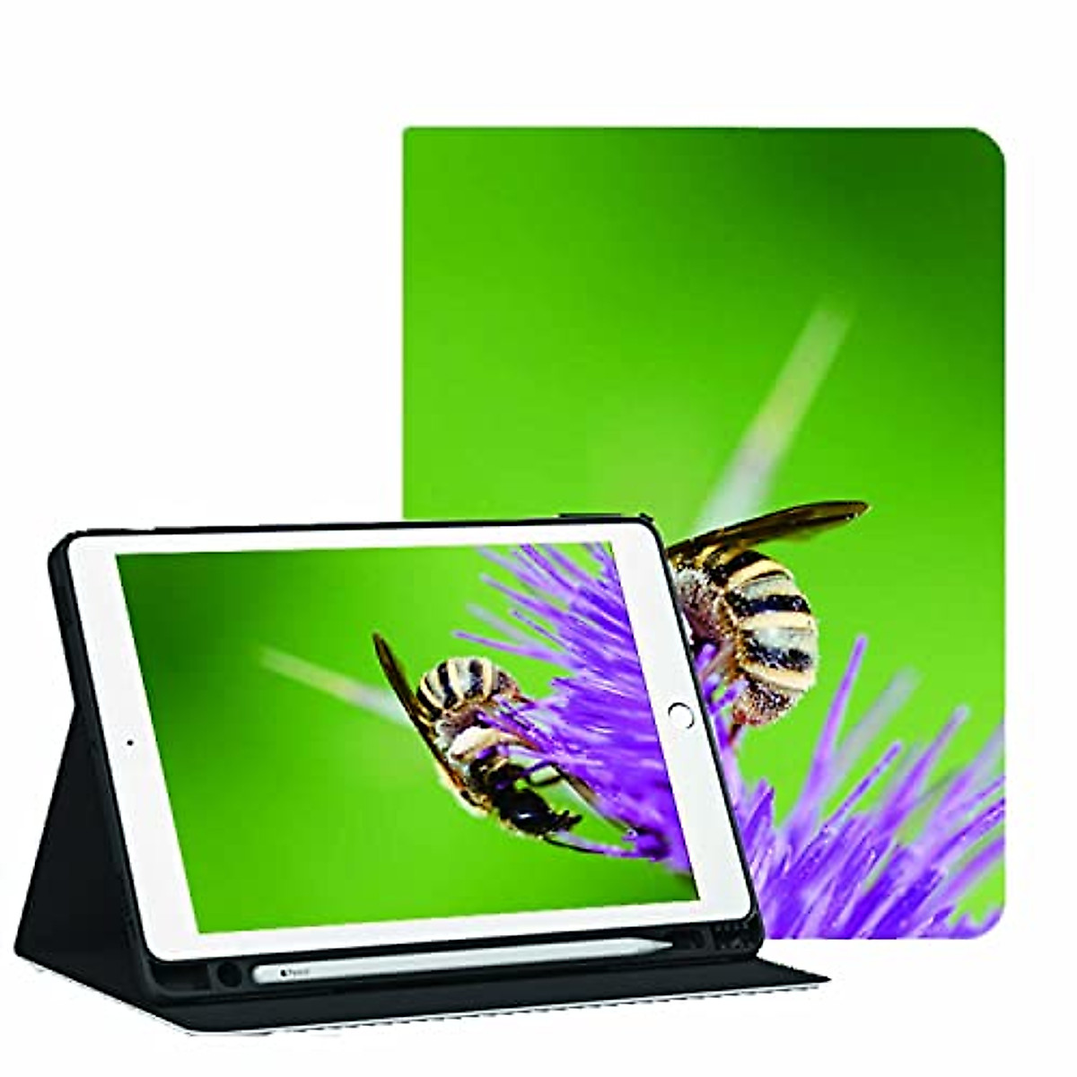 Hubin for New iPad 9.7 2018 2017 / iPad Air 2 / iPad Air 1 Case, Puppy Grass Wolf Cub Whit Auto Sleep/Wake Up