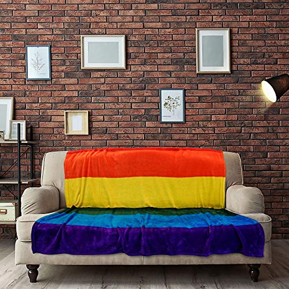 Infinity Republic - Rainbow Pride Soft Fleece Throw Blanket - 50x60 Perfect for Living Rooms, bedrooms, Kids' Rooms, Outdoors