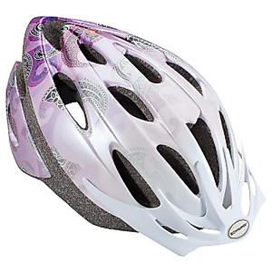 Schwinn Thrasher Adult Bike Helmet, Ages 14 and Up with Suggested Fit 58 to 62cm, Non-Lighted, Lightweight with Adjustable Side and Chin Straps, Pink/Purple
