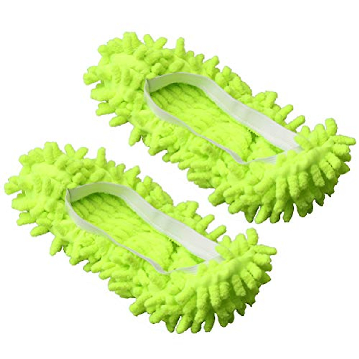 MOFLYS 3 Pairs/ 6PCS Mop Slippers, Microfiber Dust Mop Shoes Multifunction Floor Cleaning Shoe Covers Hair Cleaner Foot Socks Caps