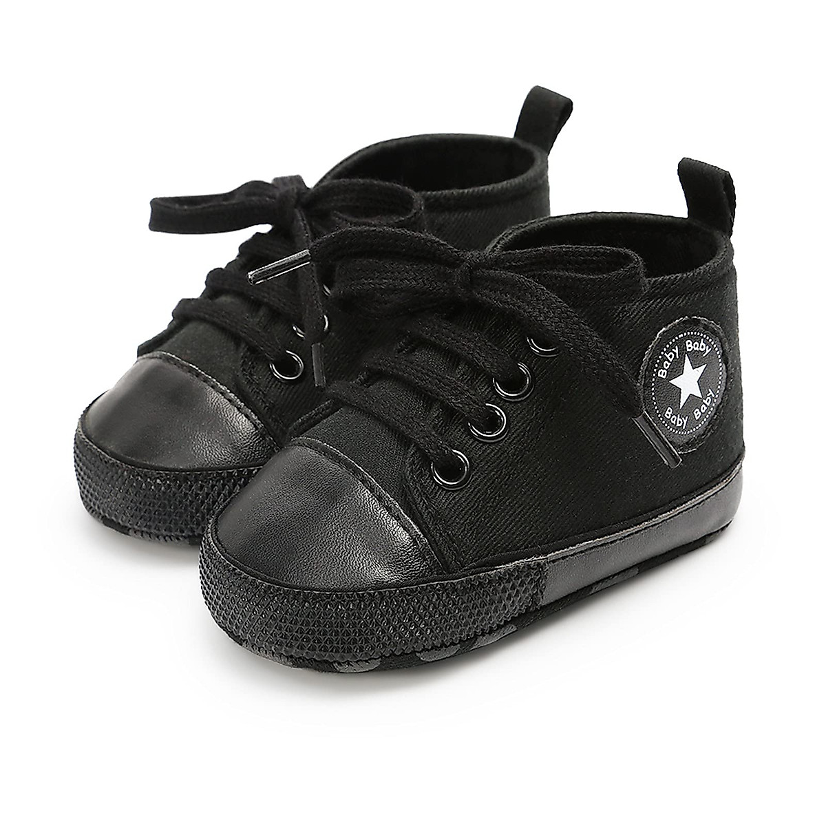 Tutoo Unisex Baby Boys Girls Star Sneaker Soft Anti-Slip Sole Newborn Infant First Walkers Cotton Shoes