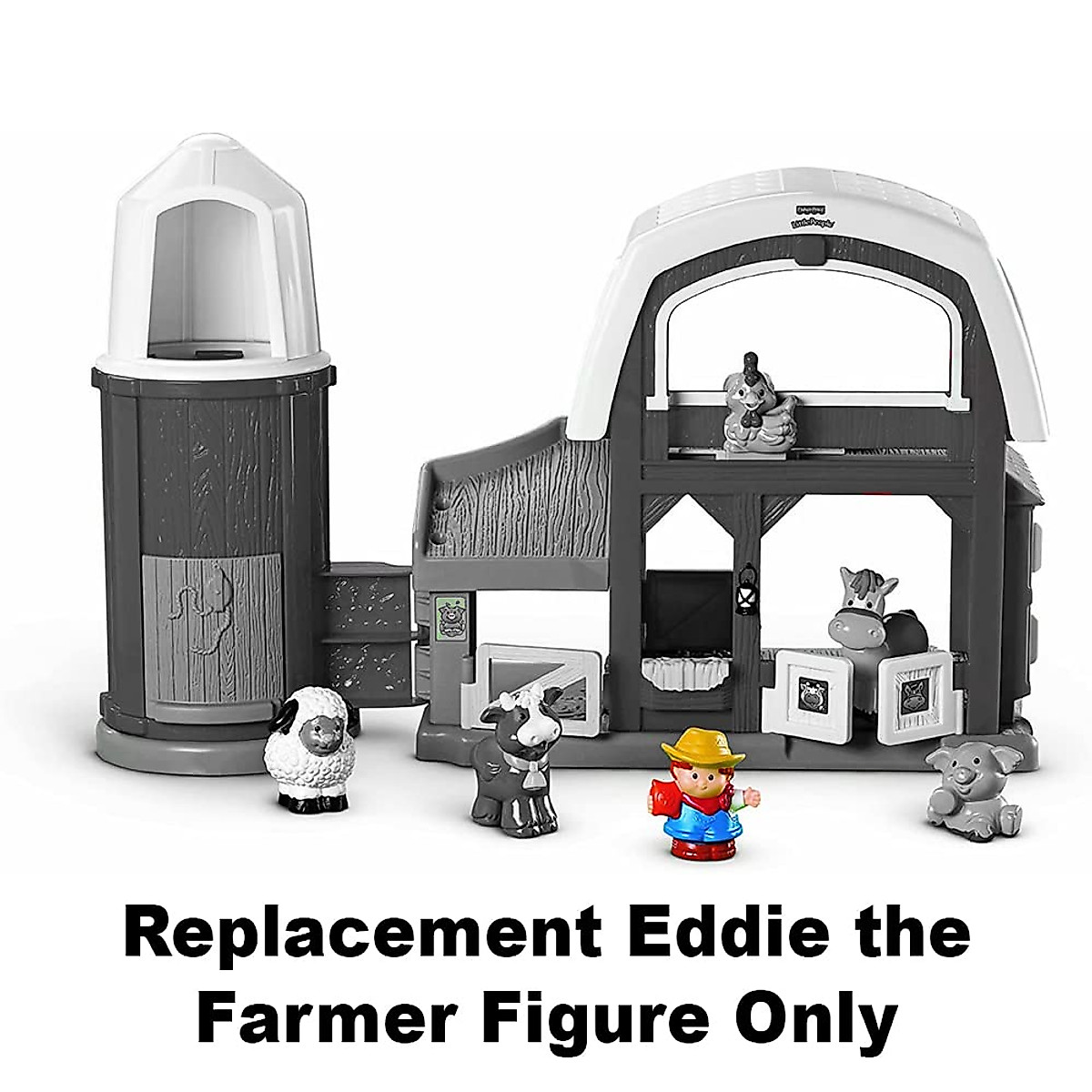 Little People Farmer (2005) - Replacement Figure - Classic Fisher Price Collectible Figures - Loose Out Of Package (OOP) - Zoo Circus Ark Pet Castle