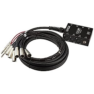 Hosa SH-6X2-30 Little Bro' Sub Snake - 6 XLR Sends, 2 1/4" TRS Returns - 30 Feet