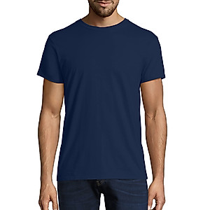 Hanes Men's Nano Premium Cotton T-Shirt (Pack of 2), Navy, XX-Large