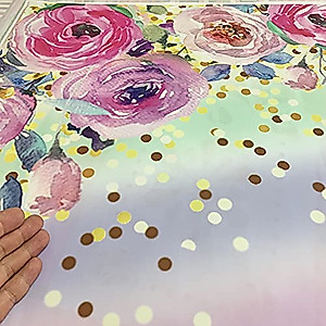 HUAYI 5x3ft Unicorn Party Wall Decorations Rainbow Baby Shower Flowers Birthday Dessert Table Banner Photo Booth phonecall Photography Backdrop Background for Photo Studio w-1769