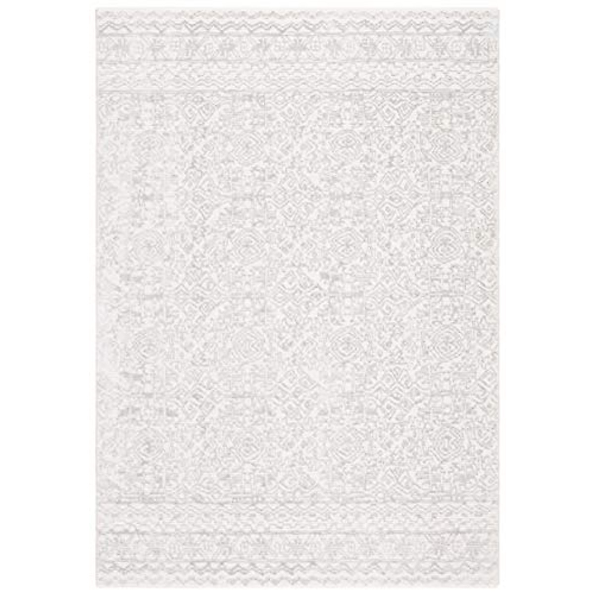 MARTHA STEWART x SAFAVIEH 2' 6" x 4' Ivory/Light Grey MSR8933A Sabrina Entryway Living Room Foyer Bedroom Kitchen Accent Rug