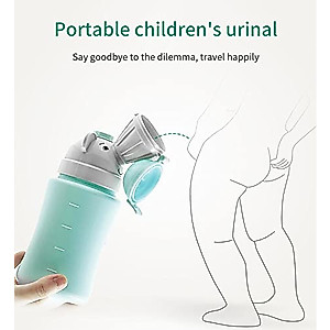 Zcargel Portable Children Car Urinal,Elephant Leakproof Urinal Pee Potty Cup Emergency Toilet Pee Container Travel Potty for Boy Girl Car Homes Travel and Camping Portable Urinal
