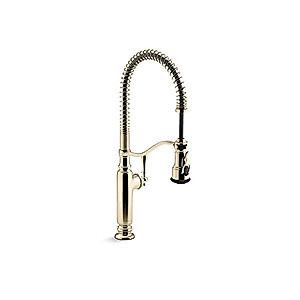 Kohler 77515-AF K-77515-AF Tournant Semi-Professional Pull-Down Kitchen Sink Faucet in Vibrant French Gold