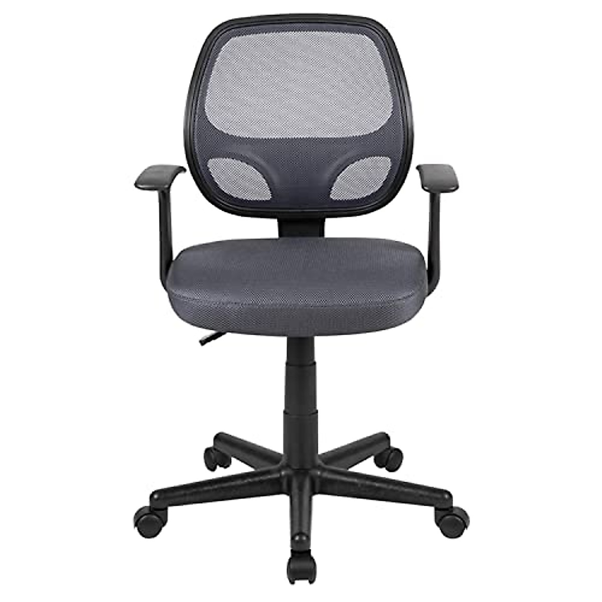 Flash Furniture Flash Fundamentals Mid-Back Gray Mesh Swivel Ergonomic Task Office Chair with Arms