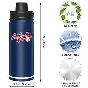 ANTKING Atlanta Tumbler Travel Mug Coffee Cup Custom Name Number for Men Women Youth Gifts