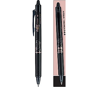 Pilot, FriXion Clicker Erasable Gel Pens, Bold Point 1 mm, Pack of 12, Black