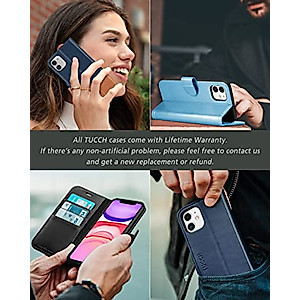 TUCCH iPhone 11 Case, iPhone 11 Wallet Case with [RFID Blocking] Card Slots Stand Magnetic Closure, Protective PU Leather [Shockproof TPU] Flip Cover Compatible with iPhone 11 (2019 6.1 inch), Black