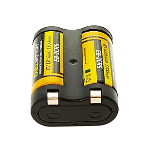 (2-Pack) 2CR5 6V 1700mAh (Highest Capacity on The Market) Photo Lithium Battery Replaces 2CR5, DL245, DL2CR5, DL345, DL345A, EL2CR5, EL2CR5BP, EOS 1V, KL2CR5, KL2CR5-1, PR2CR5, RL2CR5, RL2CR5-1