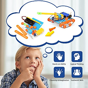 STEM Kits for Kids Age 6-8 8-12, 6 7 Year Old Boy Birthday Gift, Crafts for Boys Robot Building Kit 5-7, STEM Toys Science Experiments Activities Engineering Projects, Unique Gifts for 8 9 10 11 12 +