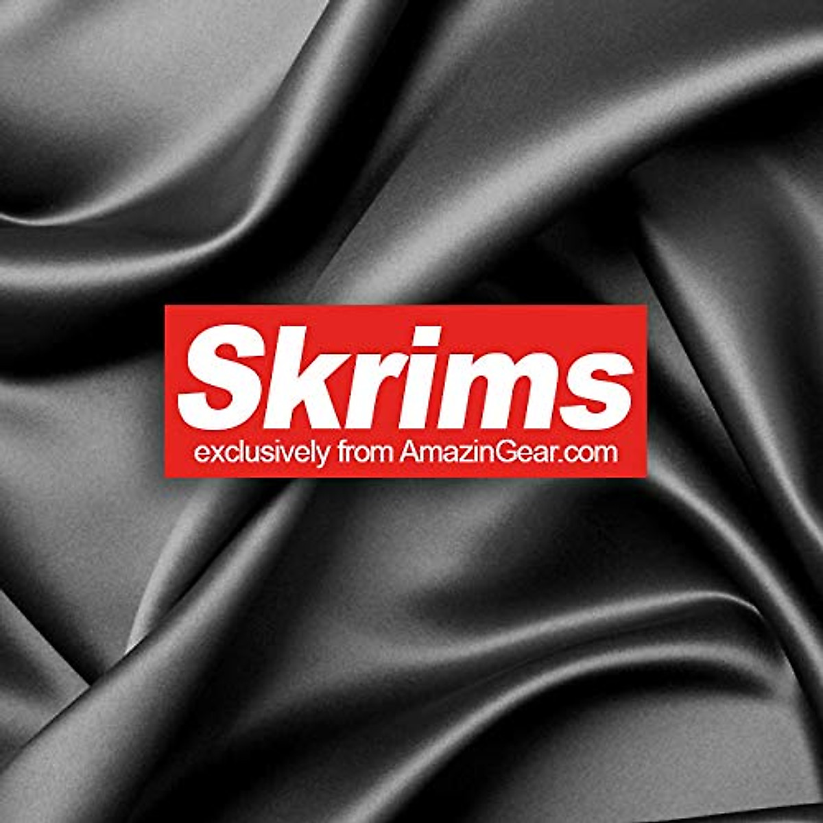 AMAZIN Gear Brand Professional Speaker Stand Covers, Premium 4-Way Stretch Spandex Pro DJ Scrims, 360 Degree Coverage Tripod Skirts, Cable Pass-Throughs +2 Bonus Carrying Bags (2-Pack, Black)