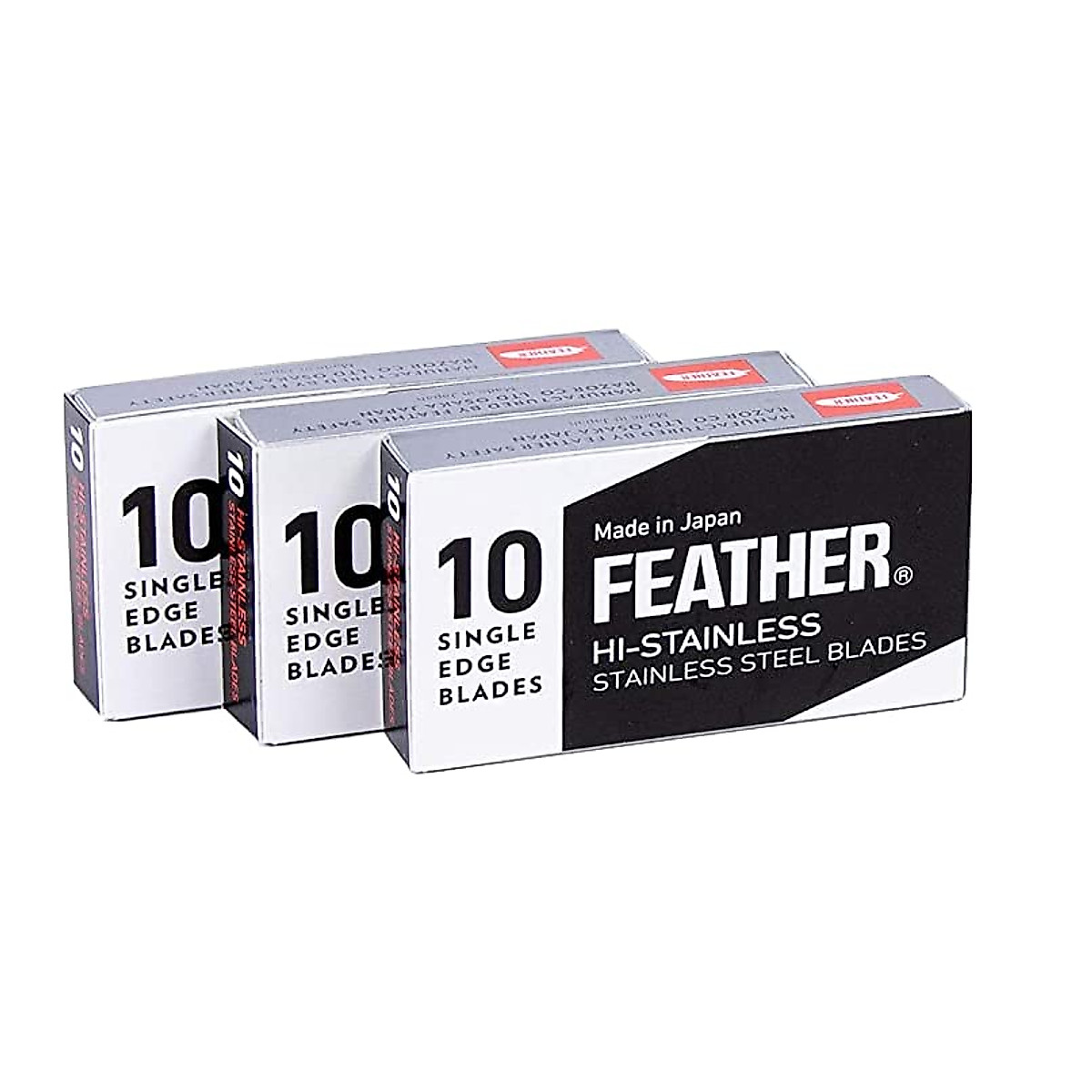 30 Feather FHS-10 Japanese Steel Razor Blades - Refill for OneBlade Core, Hybrid, & Genesis Razors - Single Blade Razor