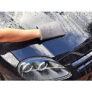 Sudz Budz Premium Medium Grade Clay Mitt, Microfiber Wash and Scrubber Car Wash Mitt, 2pcs | Car Detailing Kit, Car Clay Bar Mitt Easily Removes Embedded Stains, Restores Shine and Silky-Smooth Finish